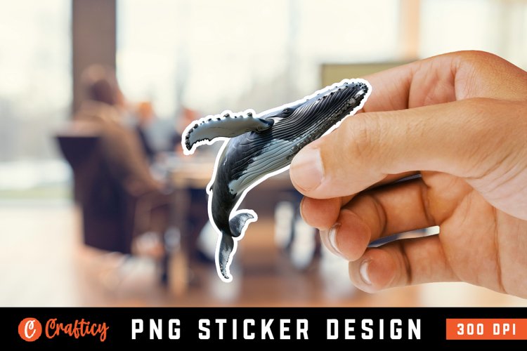 Humpback Whale Sticker,Marine Animal Sticker,Beach Sticker