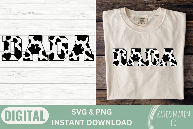 dad cow svg, cow print dada svg, western dad svg