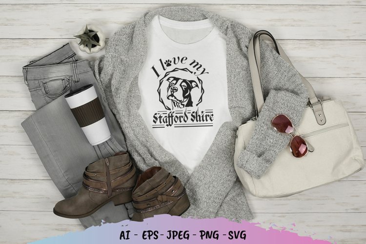 I Love My Stafford Shire SVG File
