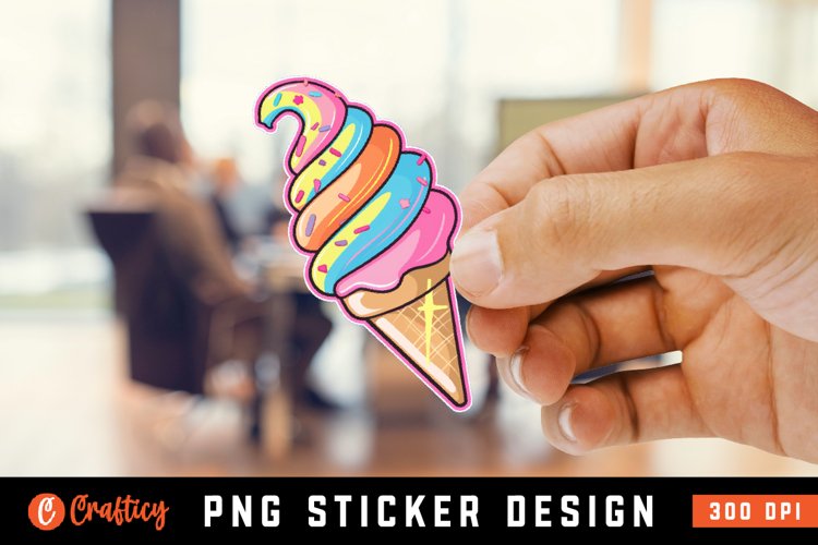 Ice Cream Sticker,Dessert sticker,Summer sticker,Fun sticker