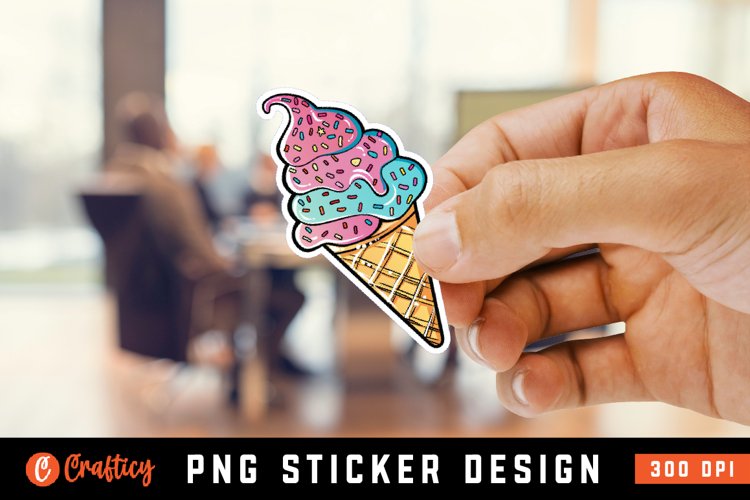 Ice Cream Sticker,Dessert sticker,Summer sticker,Fun sticker