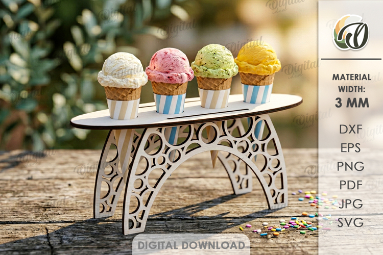 Ice Cream Cone Holder Laser Cut. Ice Cream Cone (6765505)