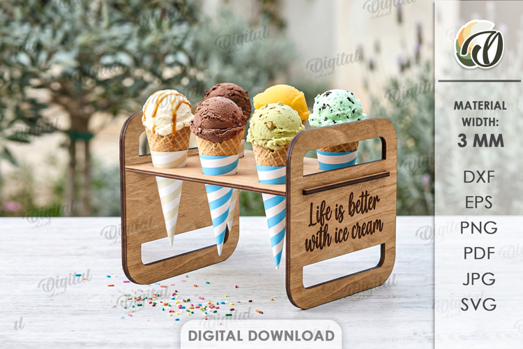 Ice Cream Cone Holder Laser Cut. Ice Cream Cone (6765506)