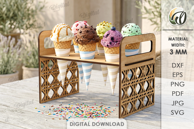 Ice Cream Cone Holder Laser Cut. Ice Cream Cone (6765513)