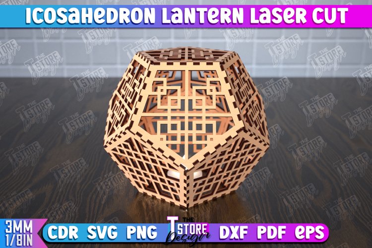 Icosahedron Lantern | Desktop Shadow Lamp | (5095548)