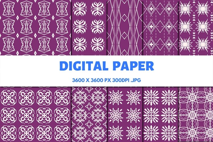 Ikat Purple 5 Seamless Pattern