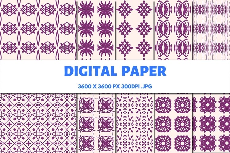 Ikat Purple 6 Seamless Pattern