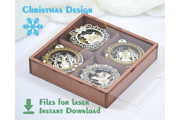 Wooden Christmas Tree Decorations - Glowforge SVG Files