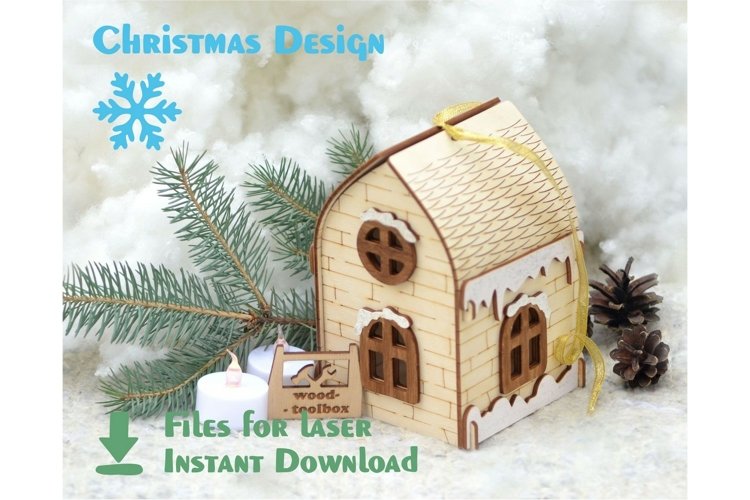 Laser cut file - Box House - Cdr, Dxf, Ai, Svg files