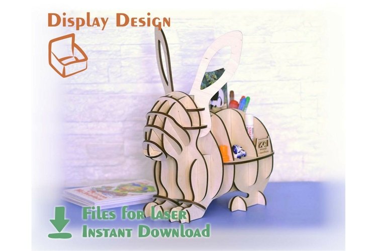 Bunny, shelf for the kids. Digital laser cut files