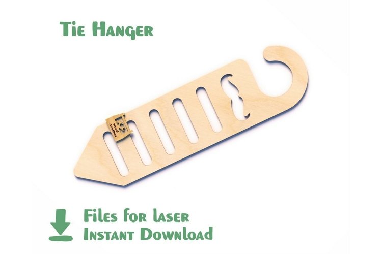 Tie Hanger - Files for Laser Cutting Machines and CNC Router