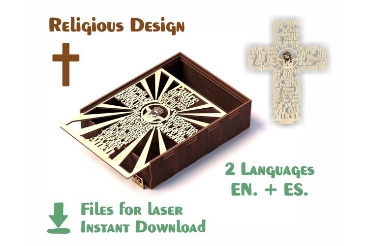 Prayer box and cross - version 2 - Laser cut file