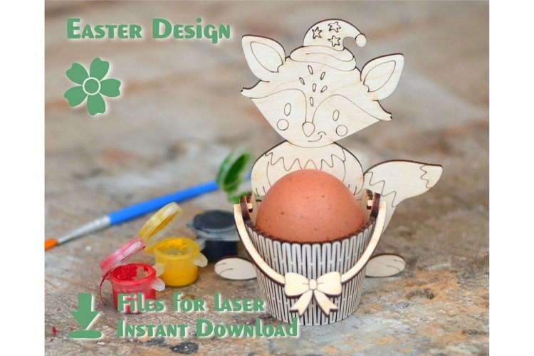 Fox egg baskets - Laser Cut Files