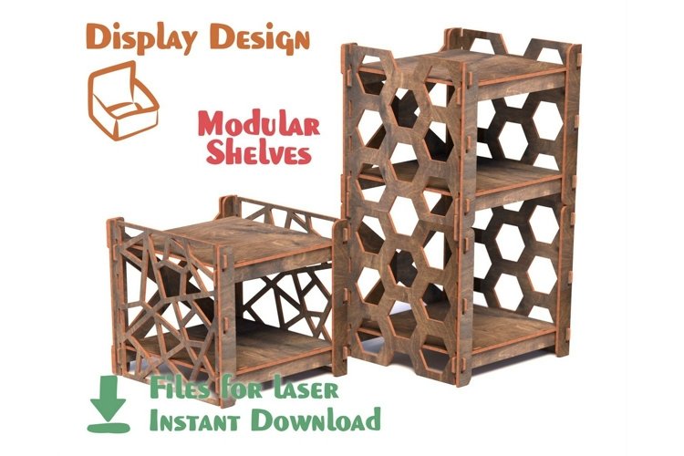 Modular Shelves - For Product Demonstration - laser cut file
