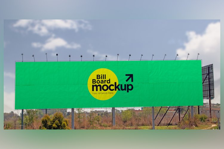 Roadside Billboard Sign Mockup Outdoor Signage Template