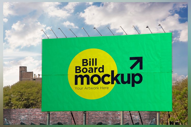 Roadside Billboard Sign Mockup Outdoor Signage (2637251)