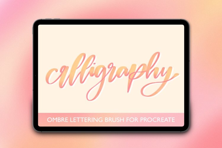 Ombre Lettering Brush For Procreate