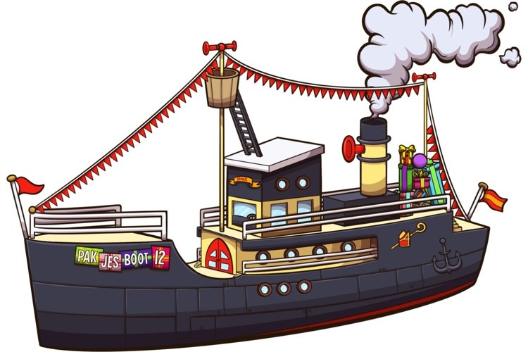 Cartoon Saint Nicholas Steamboat