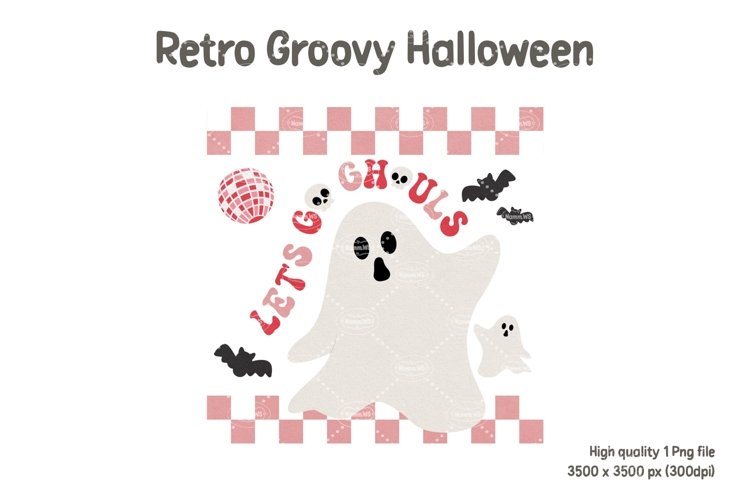 Retro Groovy Halloween Png,Clipart (2729409)