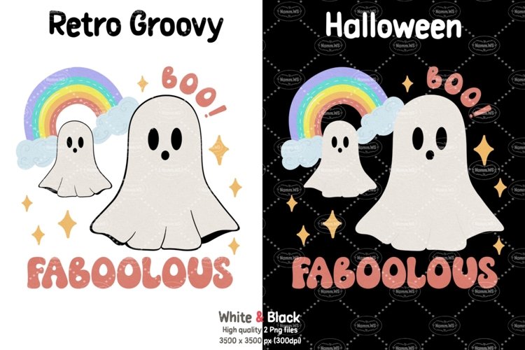 Retro Groovy Halloween Png,Clipart (2737965)