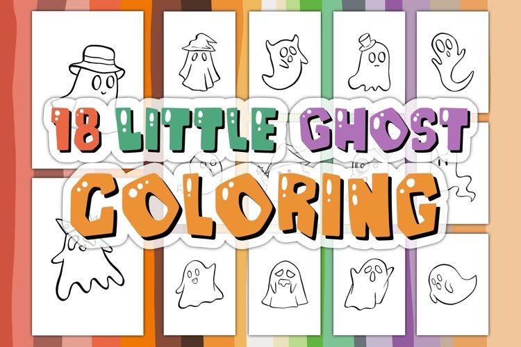 Little Ghost Coloring for Kids PDF JPG