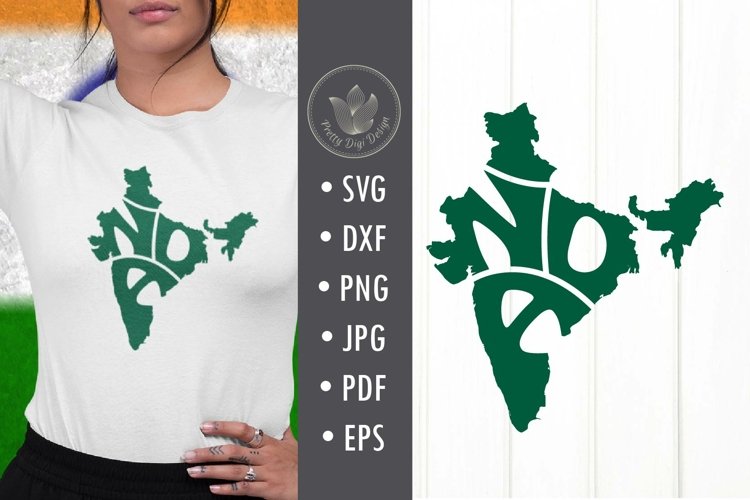 India SVG cut file in the shape of the country