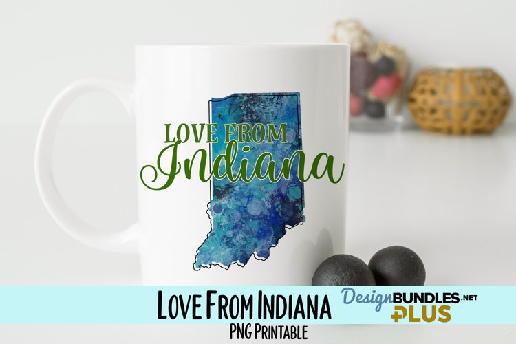Love from Indiana Sublimation PNG