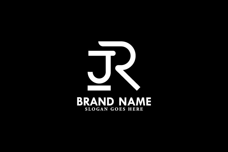 Initial letter jr logo design template