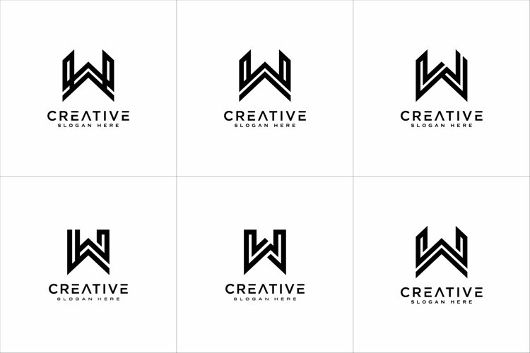 SET OF initial letter W logo vector design (2111465)