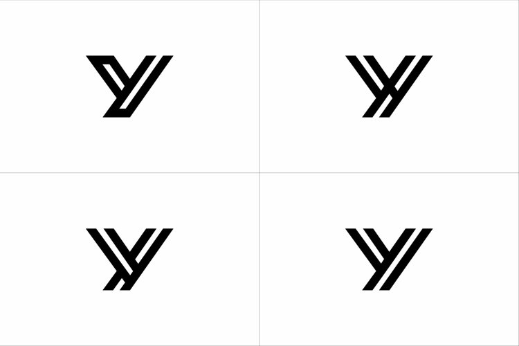 SET OF initial letter Y logo vector design (2111487)