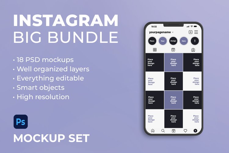 Instagram mockup set