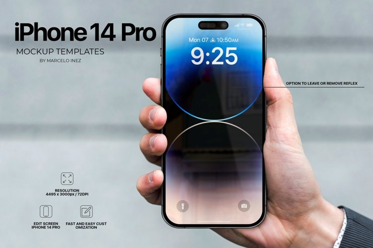 iPhone 14 Pro in Hand Mockup (2348145)