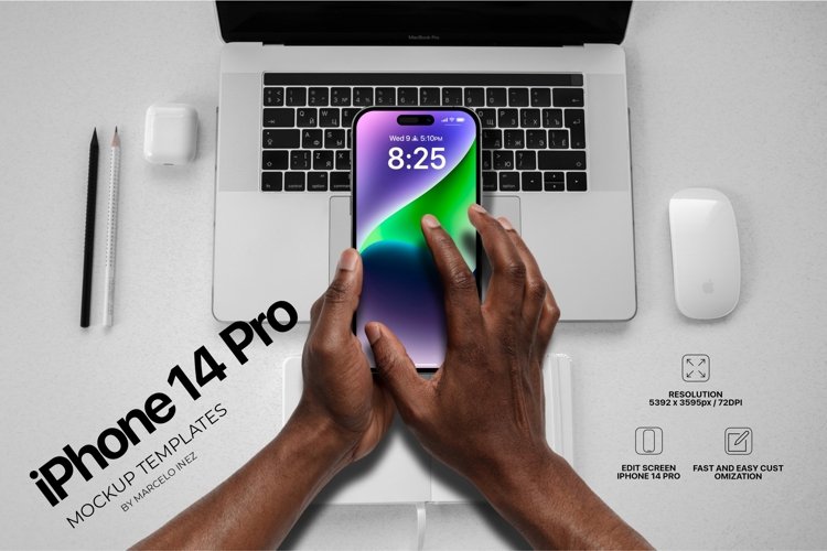iPhone 14 Pro in Hand Mockup (2375995)