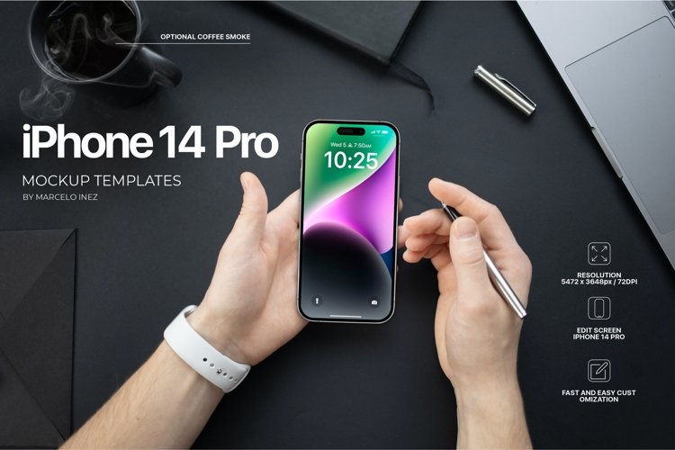 iPhone 14 Pro in Hand Mockup (2411739)