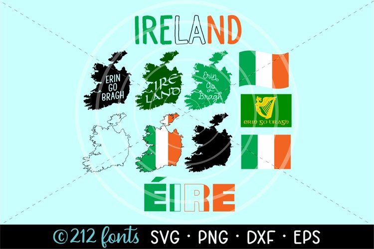 Ireland Flag Country Graphics Cut File DXF PNG JPG SVG EPS