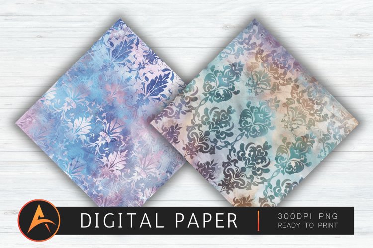 Iridescent Damask Digital Paper