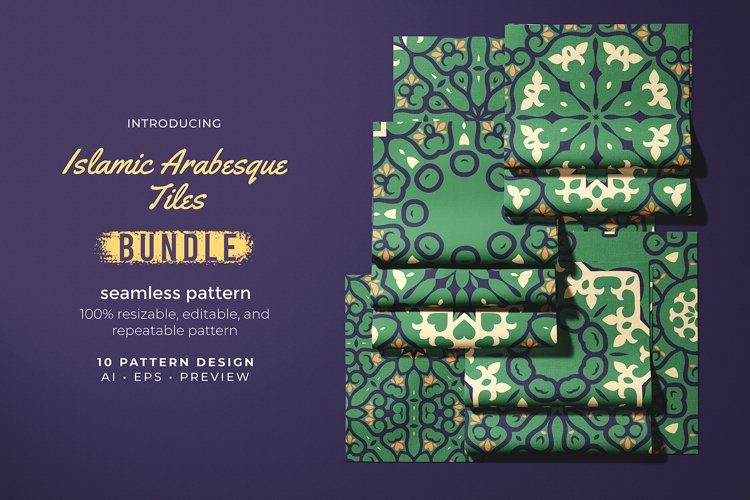 Islamic Arabesque Tiles - Seamless Pattern