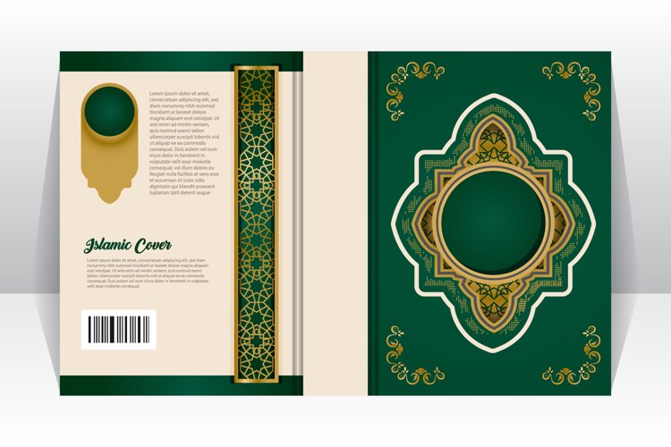 Islamic book cover with arabesque arabic element (5227626)