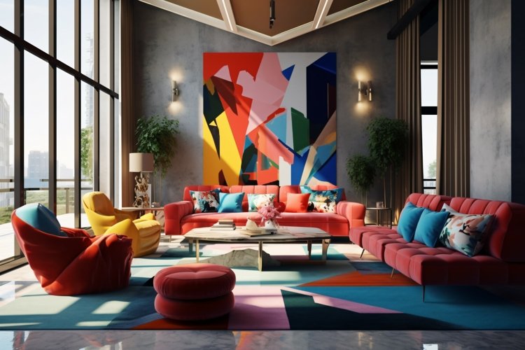 Interior of Italian Living Room 778