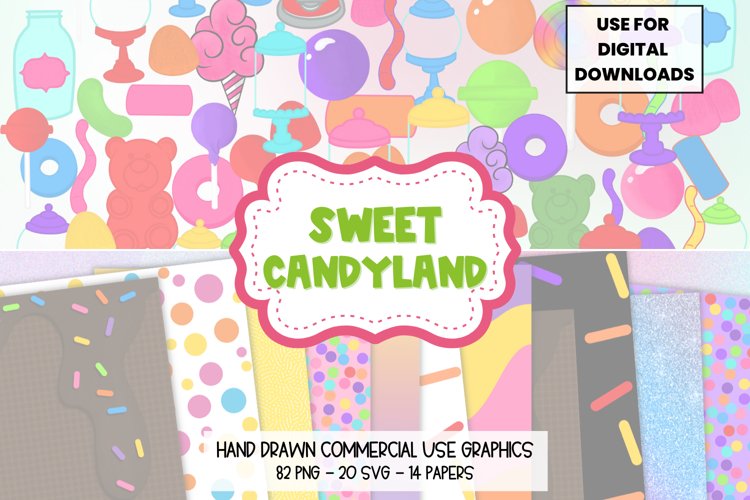 Sweets SVG Bundle, Candy Clipart, Candy PNG Bundle
