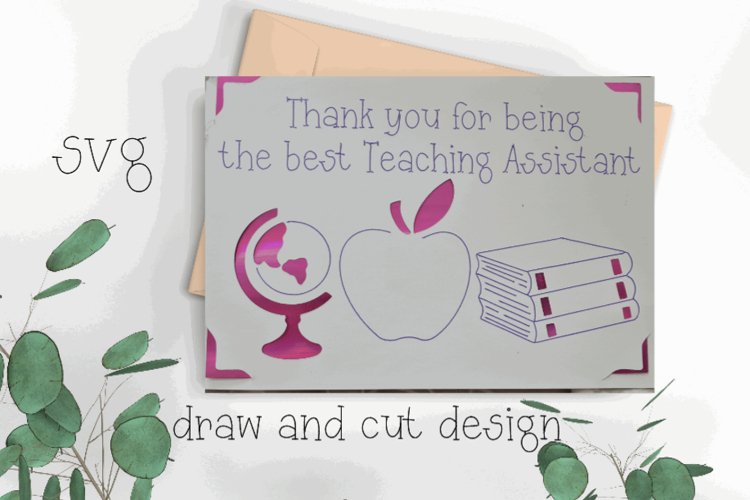Teaching assistant, Draw and Cut card, 3D, Card design (2001792 ...