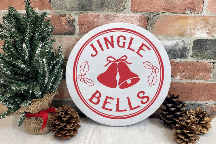 Jingle Bells Round SVG