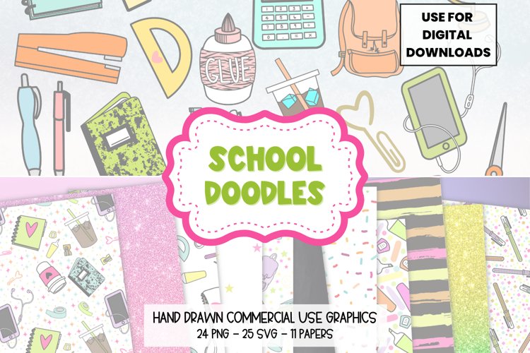 School SVG Bundle, Teacher Clipart, Class PNG Bundle