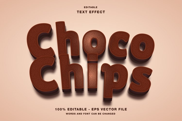 Choco Chips - Editable Text Effect