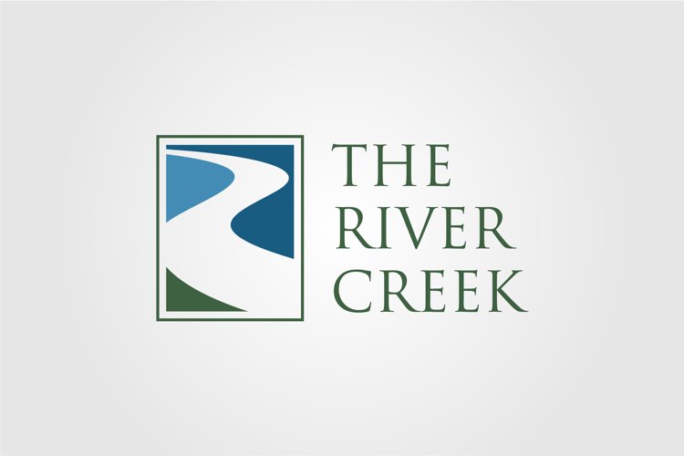 simple river creek logo vector designs