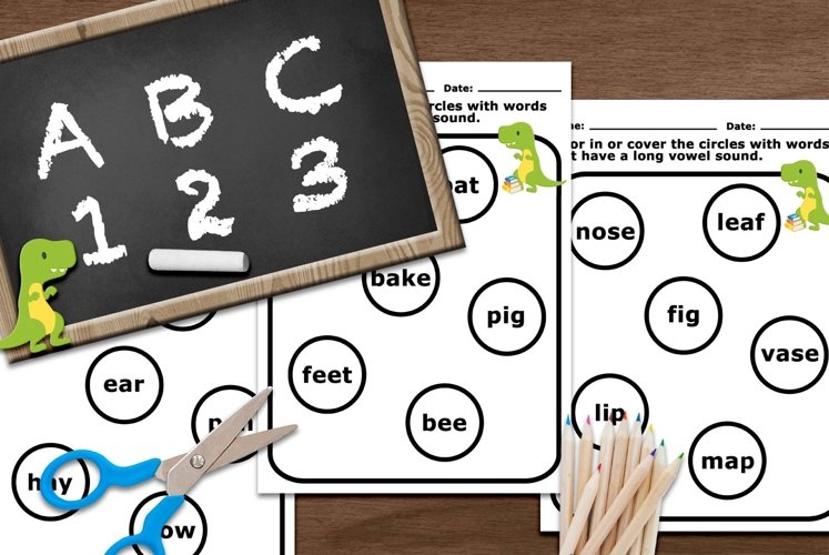 Fun Printable Long Vowel Sound Activity for Kids