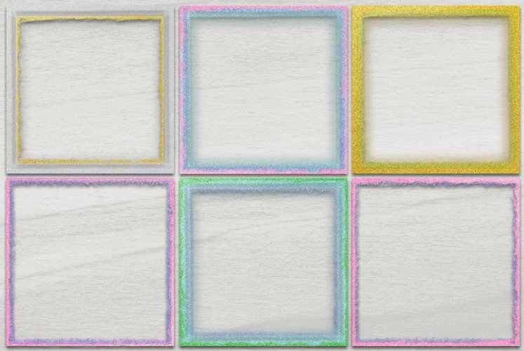 Brush Stroke Glitter Edges For Paper Design and Scrapbooking