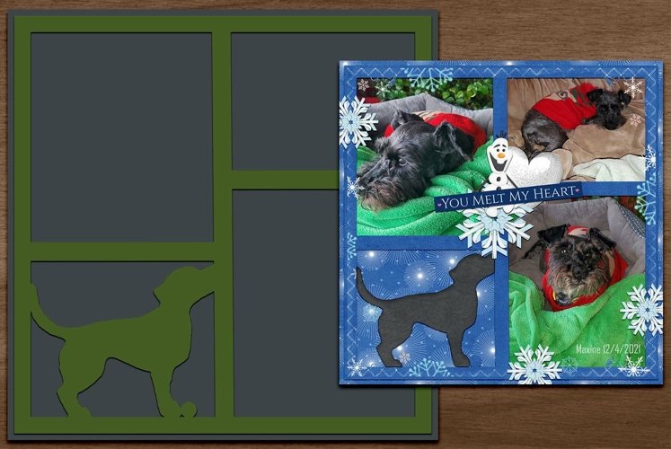 I Love My Dog Digital Scrapbooking Template 2