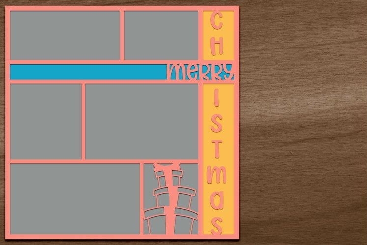Merry Christmas Digital Scrapbooking Template