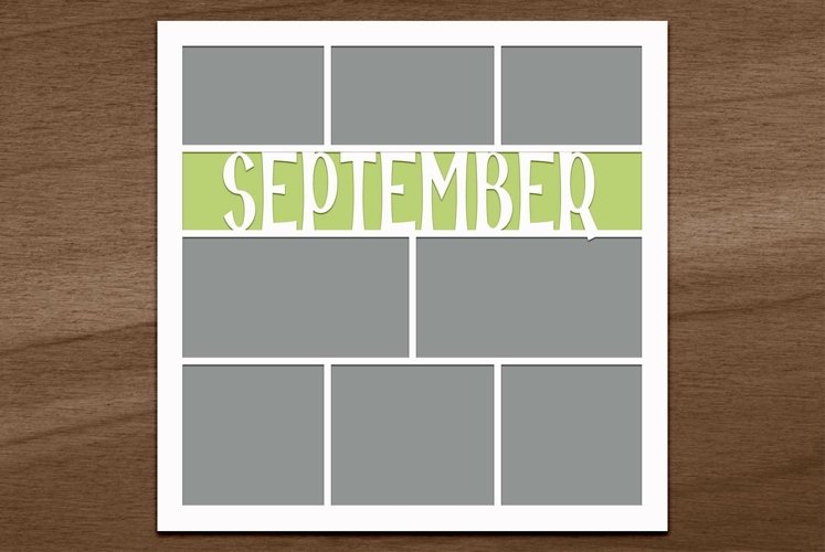 September Year In Review Digital Scrapbooking Template